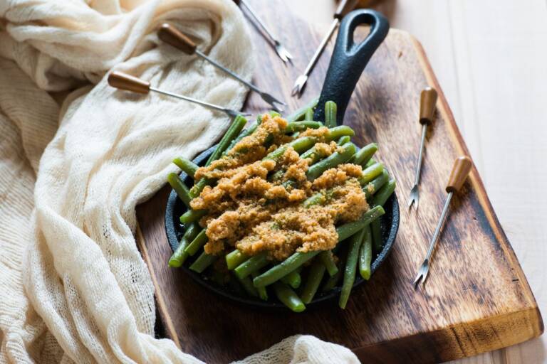 Fagiolini gratinati, un contorno facile, veloce e saporito